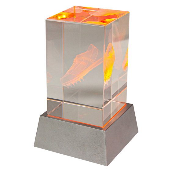 Athletics & Running - Light Up Crystal Award - Trophies & Awards - Trophies